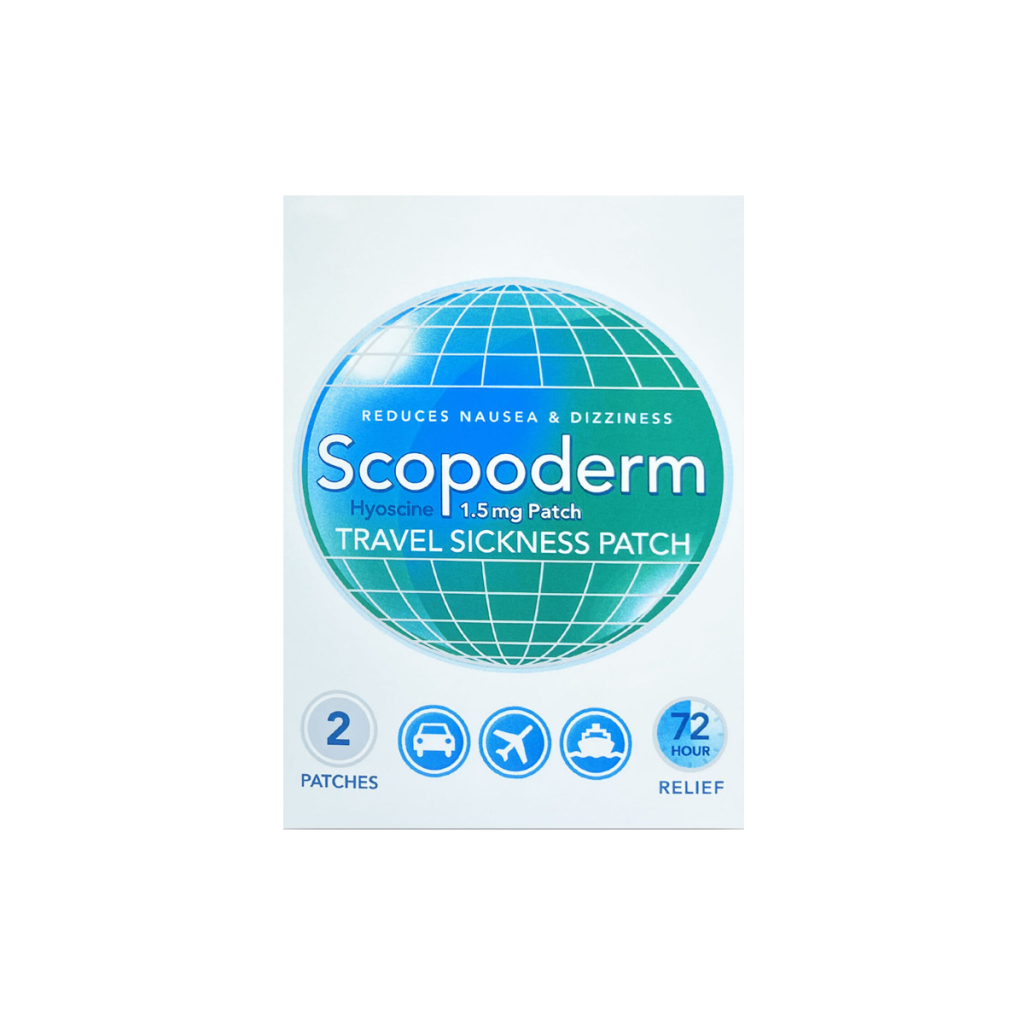 Scopoderm Sickness Relief – 2 Patches – Scopoderm.com – Sickness Relief Worldwide